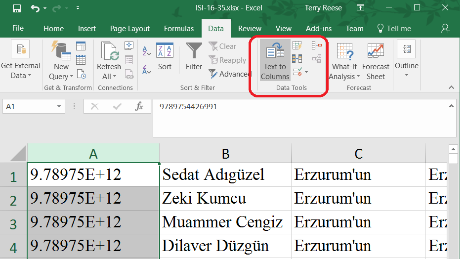 Correct ISBNs Converted To Scientific Notation In Excel MarcEdit Correct ISBNs Converted To Scientific Notation In Excel MarcEdit
